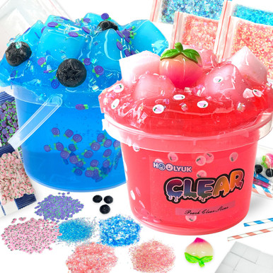 20 FL OZ Premade Slime, 2 Pack Big Slime Bucket with Jelly Cube ...