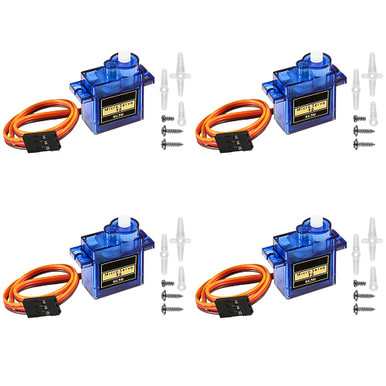 ALMOCN 4PCS SG90 9G Micro Servo Motor Kit Mini for RC Robot Arm ...