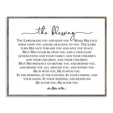 The Blessing, Song Lyrics, Christian Wall Decor, May His Favor Be Upon ...