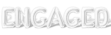 Letter Balloons - ENGAGED 16" Inch Alphabet Letters Foil Mylar Balloon ...