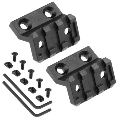 FANGOSS 45 Degree Single Picatinny Offset Rail Mount, 2 Pack 3 Slot ...