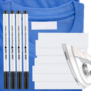Writable Iron on Clothing Labels Precut Iron on Fabric Labels ...