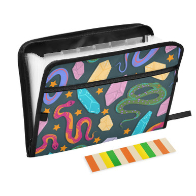 BOENLE Snake Diamond Star Accordion File Organizer,13 Pockets Expanding ...