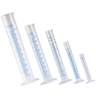 Artibetter 5pcs Graduated Plastic Measuring Cylinder borosilicate ...