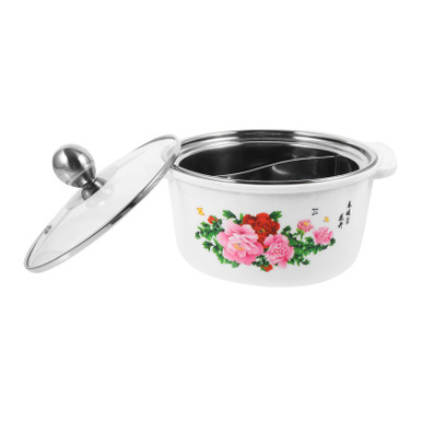Kichvoe Mini Hot Pot with Divider 19cm Small Shabu Shabu Hot Pots ...