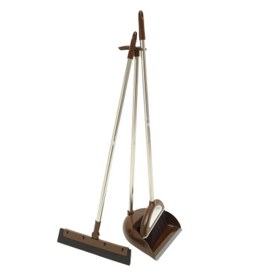 COLLBATH 1 Set Broom Plastic Floor Sweepers Standing Dust Pan Garbage ...