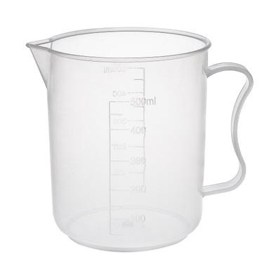 uxcell Measuring Cup 500ml PP Plastic Graduated Beaker Transparent with ...