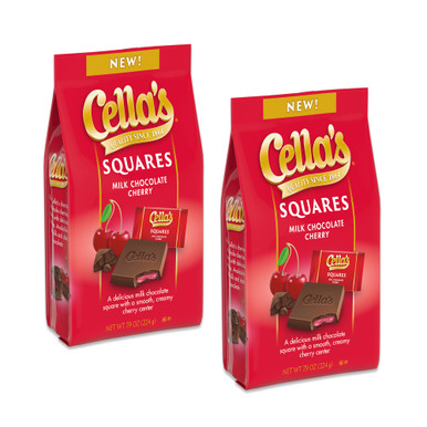 Cella's Milk Chocolate Covered Cherries Squares 2 Pack, Cella Chocolate ...