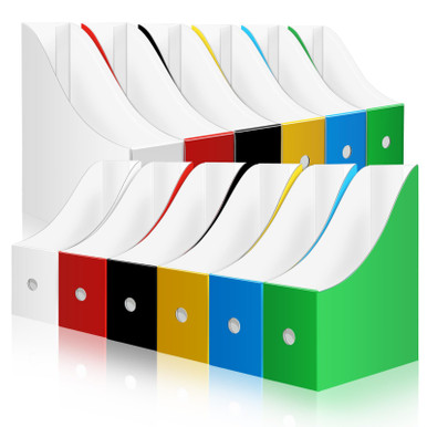 Vooric 12 Pcs Magazine File Holder with Label Stickers, Cardboard ...