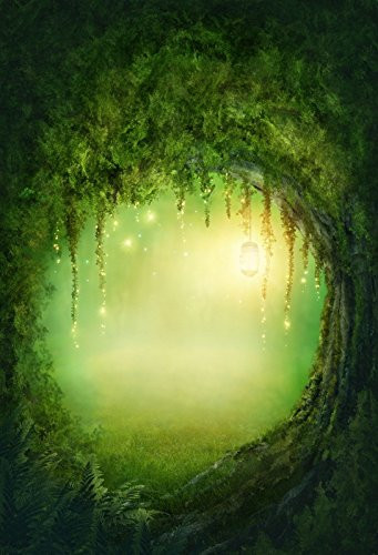 OFILA Fairy Forest Backdrop 5x7ft Magic Trees Elf Enchanted Forests ...