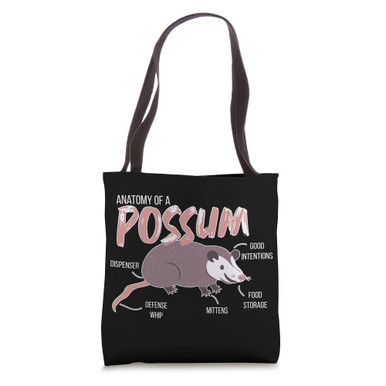 Anatomy Of A Possum Opossum Lover Possums Tote Bag - Warehousesoverstock