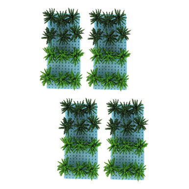 Tofficu 4 Boxes Bush Grove Model Ho Scale Bonsai Trees Plants Grass ...