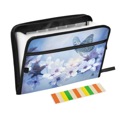 Butterfly Cherry Blossoms Expansion File Folders 13 Pockets A4 Letter ...