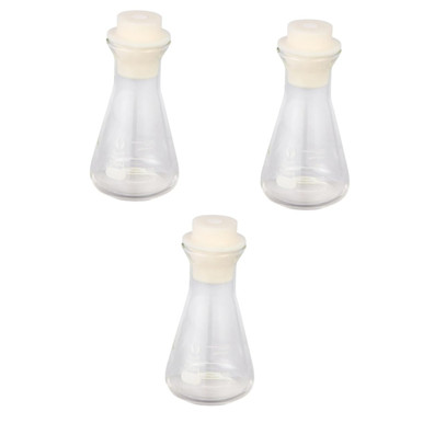 Gatuida 3 Pcs Erlenmeyer Flask with Lid Laboratory Flasks Glass Flask ...