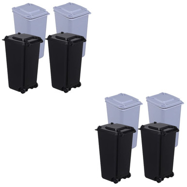Happyyami 8 Pcs Plastic Mini Trash Can Garbage Cans Small Garbage ...