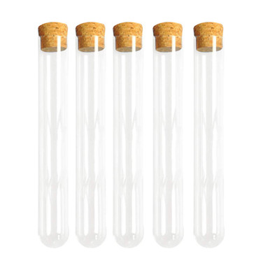 12 PCS Glass Sample Tubes Propagation Tubes Tube with Cork Clear Test ...