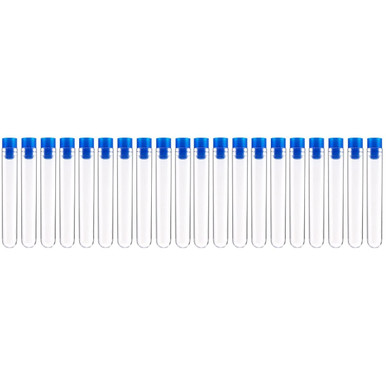 100 pcs Test Tube Glass Container with lid Sample Science Tube conical ...