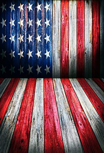 Baocicco 5x7ft American Flag Theme Party Backdrop for Photography Wood ...