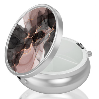Howfateam Pill Box, Small Round Pill Case, Portable Travel Pillbox for ...