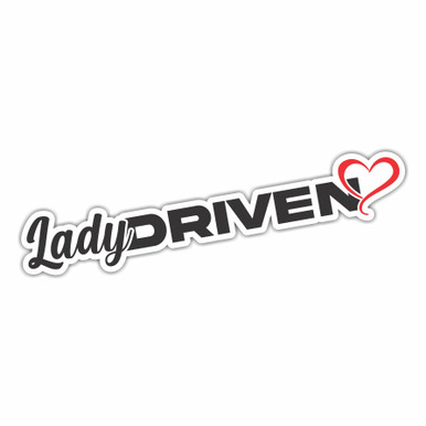 Lady Driven Heart Cute Decal Vinyl Sticker JDM Euro Domestic Car Truck ...