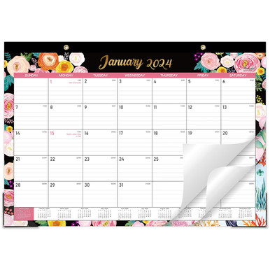 2024 Desk Calendar - 12 Monthly Desk/Wall Calendar 2024, January 2024 ...