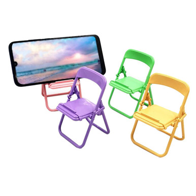XJKLBYQ Cell Phone Stand Mini Chair Mobile Phone Holder Foldable ...