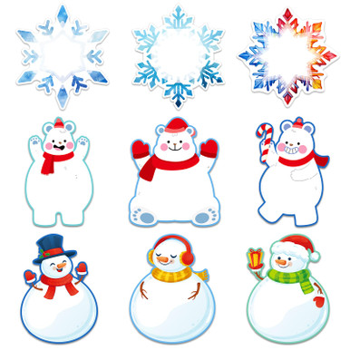 FaCraft Winter Bulletin Board Decorations 36PCS Christmas Snowman ...