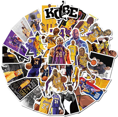 Basketball Star Stickers Kobe Sticker Small Decals |50 Pcs| for Hydro ...