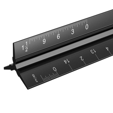 Architectural Scale Ruler, 12 Inch Aluminium Architect Scale Ruler ...