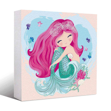 KERPEESU Home Office Desk Ocean Theme Decorations Mermaid Lovely Pink ...