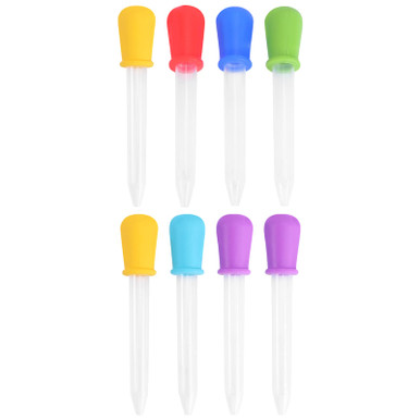 Toyvian 8 Pack Liquid Droppers Silicone and Plastic Pipettes 3ml Clear ...