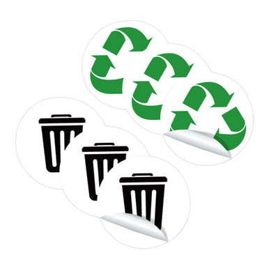 TEHAUX 3 Sets Garbage Classification Label Wash Cloths Garbage Stickers ...