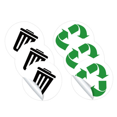 KOMBIUDA 3 Sets Garbage Classification Label Waste Basket with Lids ...