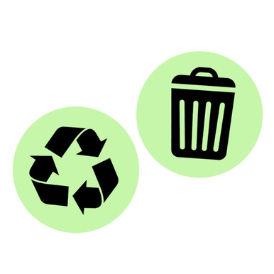 Veemoon 1 Sheet Water Proof Garbage Can Labels Decorate Wall Sticker ...