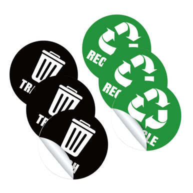 TIDTALEO 1 Set 6 Sheets Garbage Classification Label Waste Bin Stickers ...