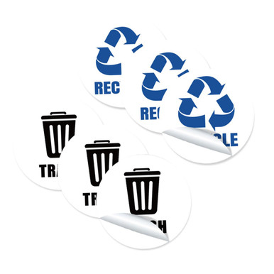 1 Set 6 Sheets Garbage Classification Label Large Waste Bin Stickers ...