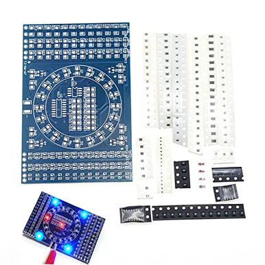 DIY Kit SMD Rotating Flashing LED Components Soldering Practice Board ...