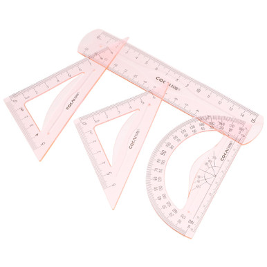 VILLCASE 1 Set Soft Ruler Plastic Ruler Straight Ruler Math Ruler ...