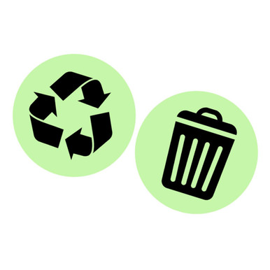 ABOOFAN 1 Sheet Stickers Trash can tabs Recycling bin Recycle Bin ...