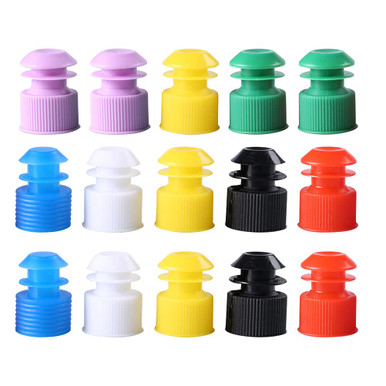 100pcs Plastic Plug Test Tube Plug Bottle Stopper 12mm Screw Sealing ...