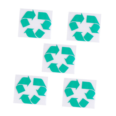 Tofficu 5 Pcs Recycle Decal Recycling Stickers Green Trash Bin Stickers ...
