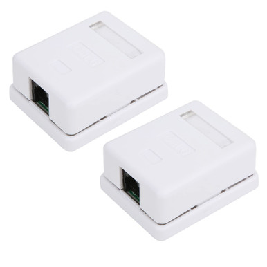 2PCS Cat6 RJ45 Surface Mount Box, 1 Port for Utp Cat6 Cat5e Cat5 Rj45 ...