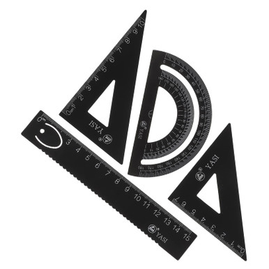 Tofficu 1 Set Drawing Ruler Geometry Drawing Tool Kit School Design ...