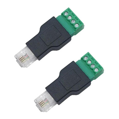 Teansic 2 Pcs RJ11 Male to 4 Pins Screw Terminal Connector for ...