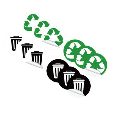 Ciieeo 12pcs Garbage Sorting Stickers Trash Kitchen Recycling Decal ...