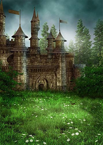 AOFOTO 5x7ft Magic Forest Vintage Medieval Castle Background Fairytale ...