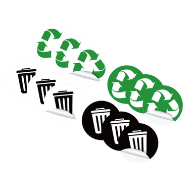 VILLCASE 12pcs Garbage Sorting Stickers Trash Bin Logo Stickers Sticker ...