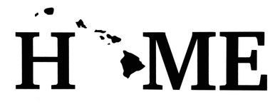 Custom Vinyl Hawaii Home Decal, HI State Bumper Sticker, for Tumblers ...
