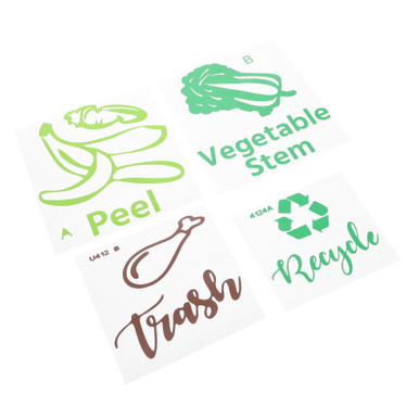 Tofficu 4pcs Garbage Classification Mark Trash Can Labels Outdoor ...