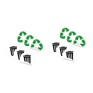 TEHAUX 6 Sets Garbage Classification Label Outside Trash Can Waste ...